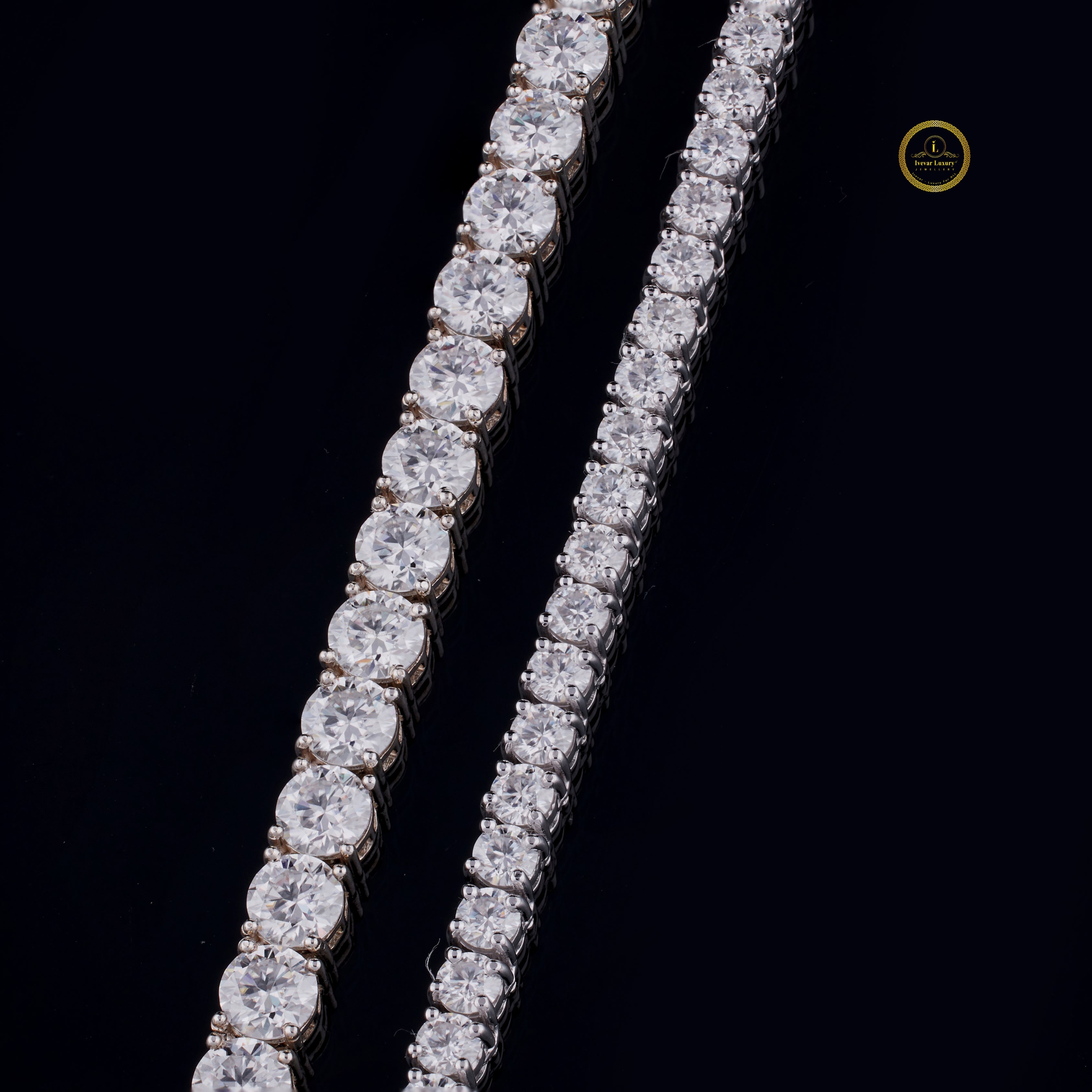 VVS Moissanite Chain Hiphop 925 Sterling Silver 5mm Iced Out Moissanit